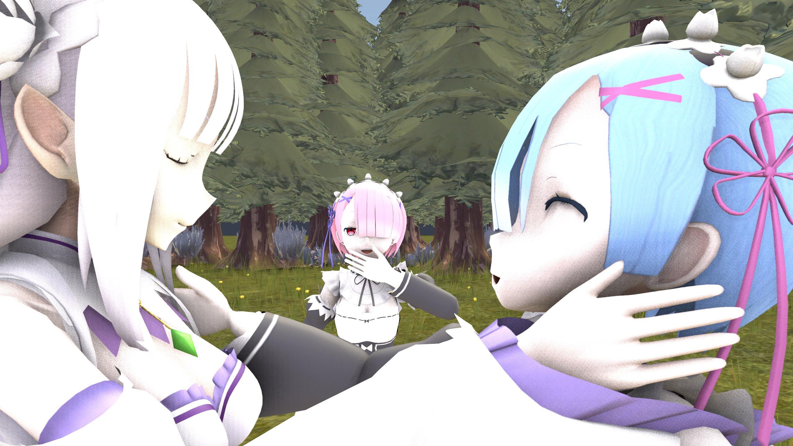 Rem x Emilia and Ram (SFM) | Scrolller