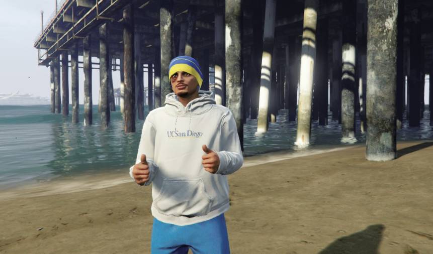 Repping the UCSD merch in GTA V | Scrolller