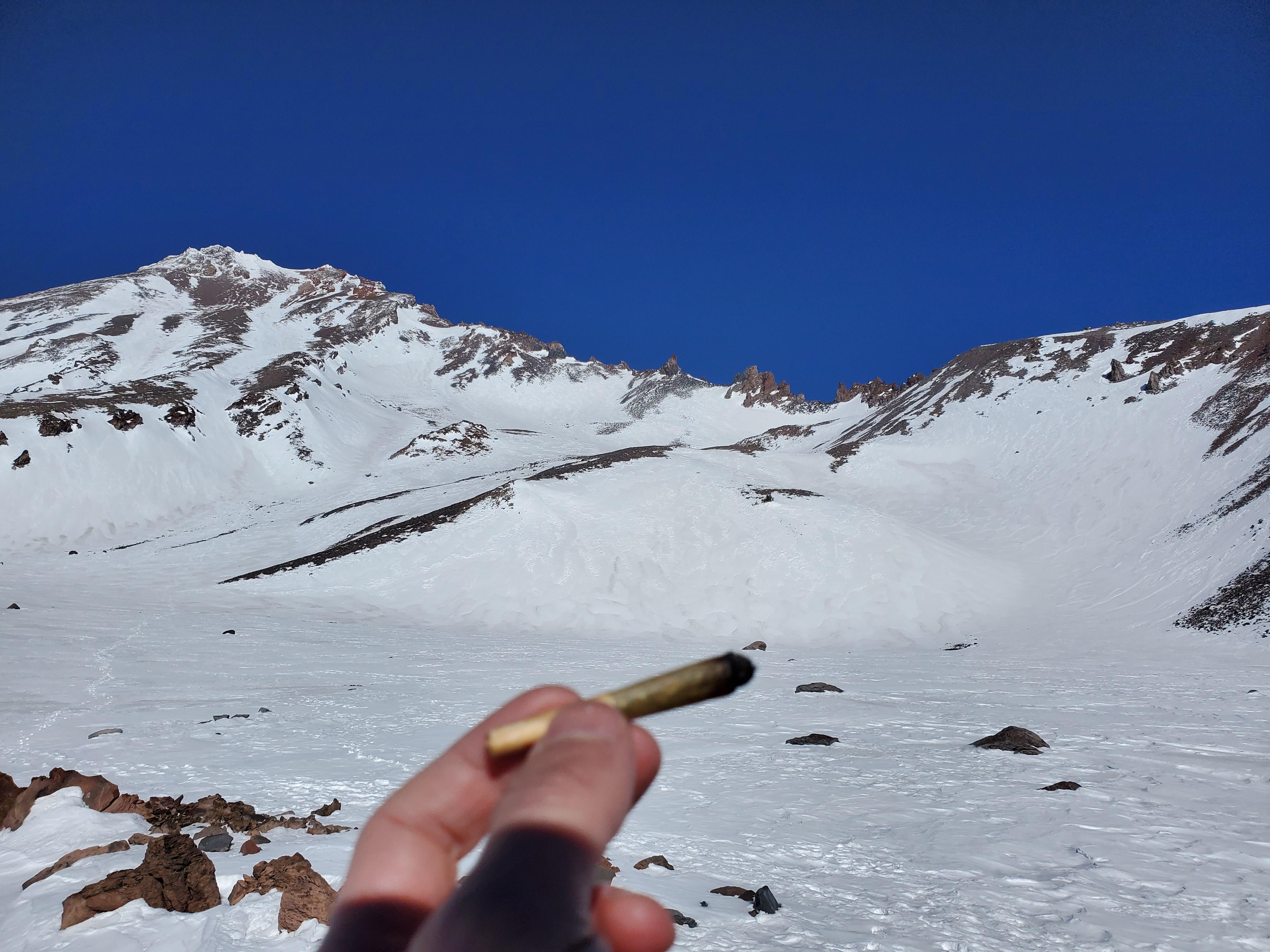 Reward after summiting Mt. Shasta. Stoner strength! | Scrolller