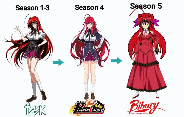 Rias Gremory in 3 different designs | Scrolller