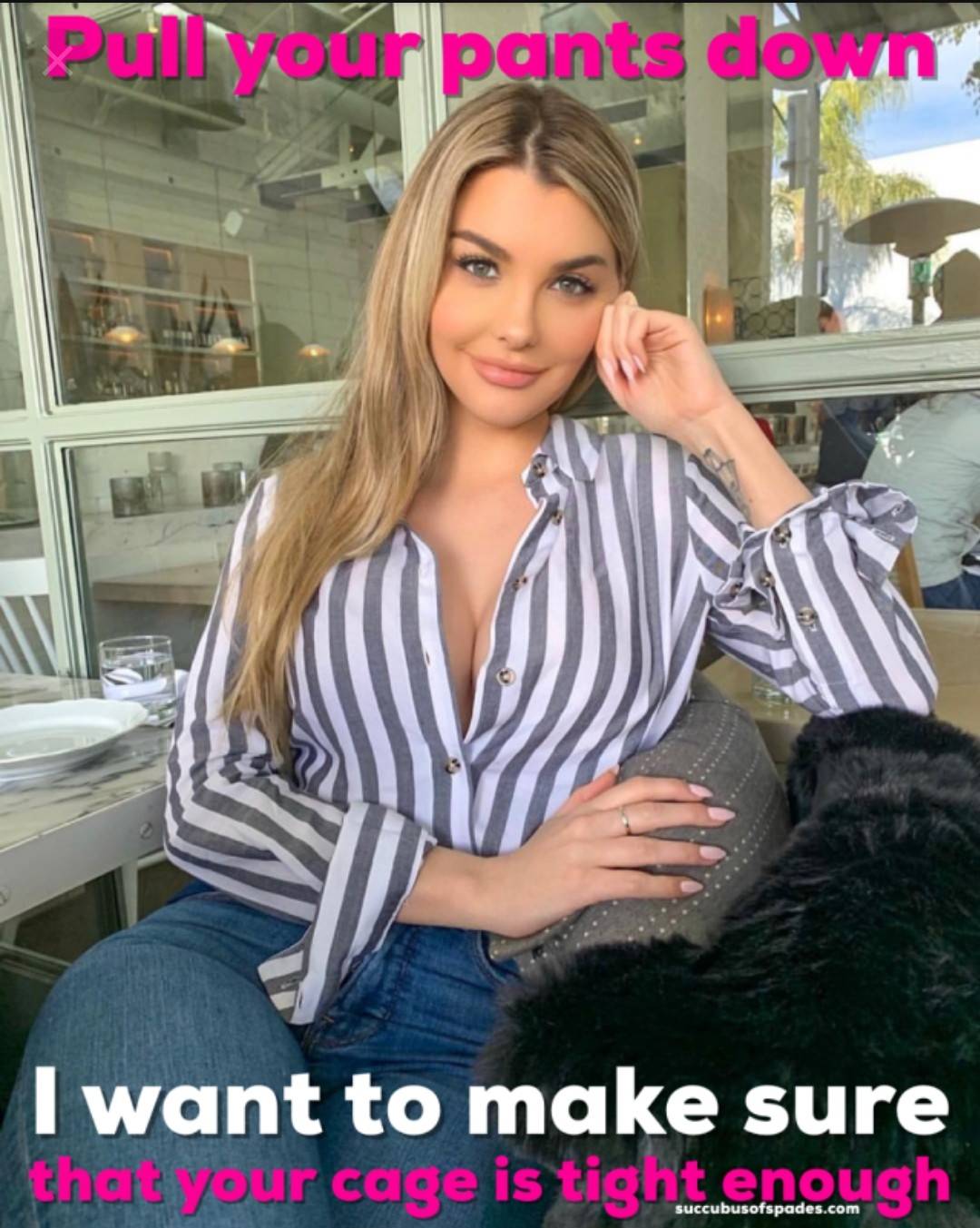 Right here in public.? O-Okay mistress.... | Scrolller