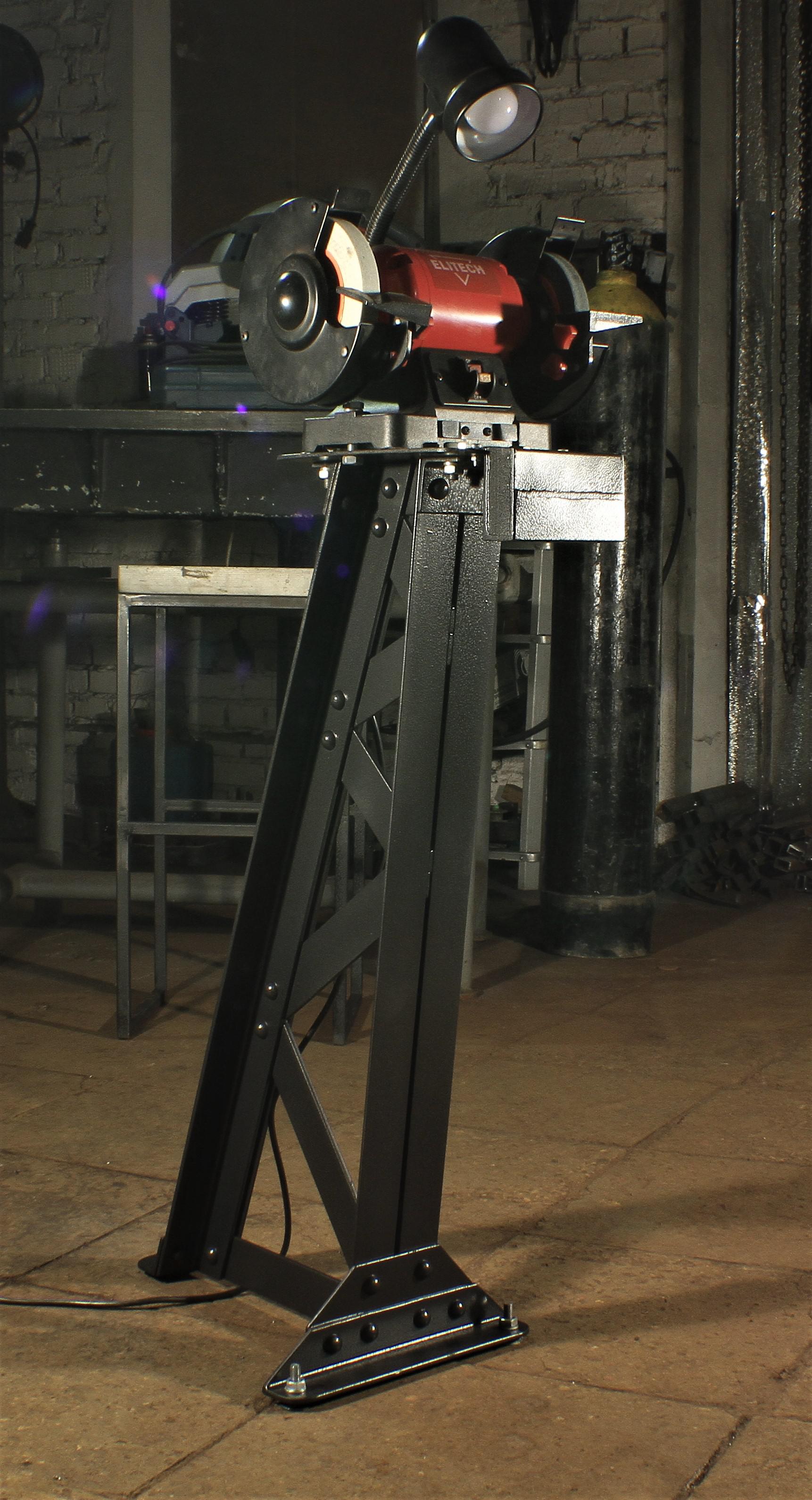 Riveted Bench Grinder Stand | Scrolller