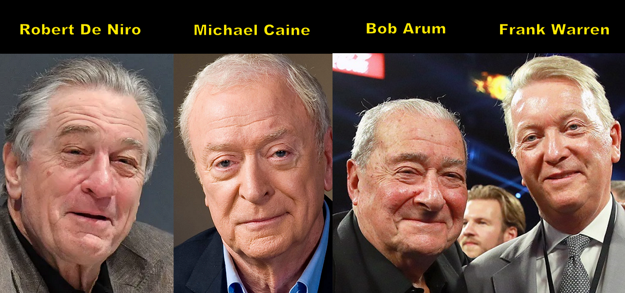 Robert De Niro and Michael Caine are Bob Arum and Frank Warren's doppelgangers | Scrolller