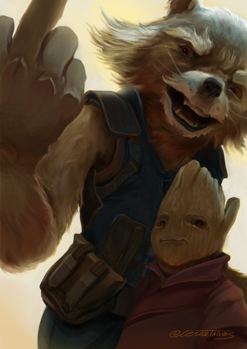 Rocket and groot fanart | Scrolller