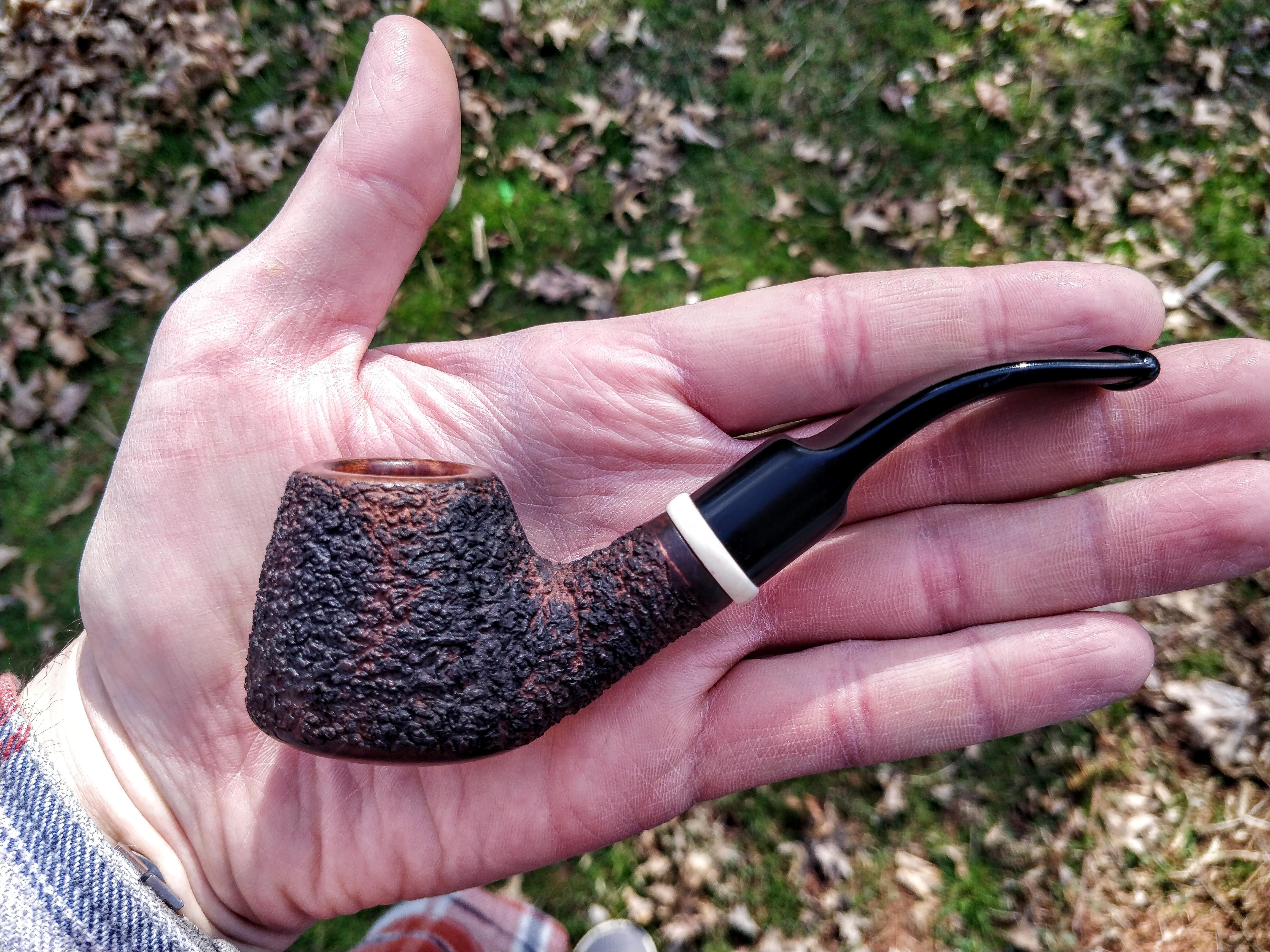 Rusticated volcano with bone ring... My first attempt at a rusticated pipe. | Scrolller