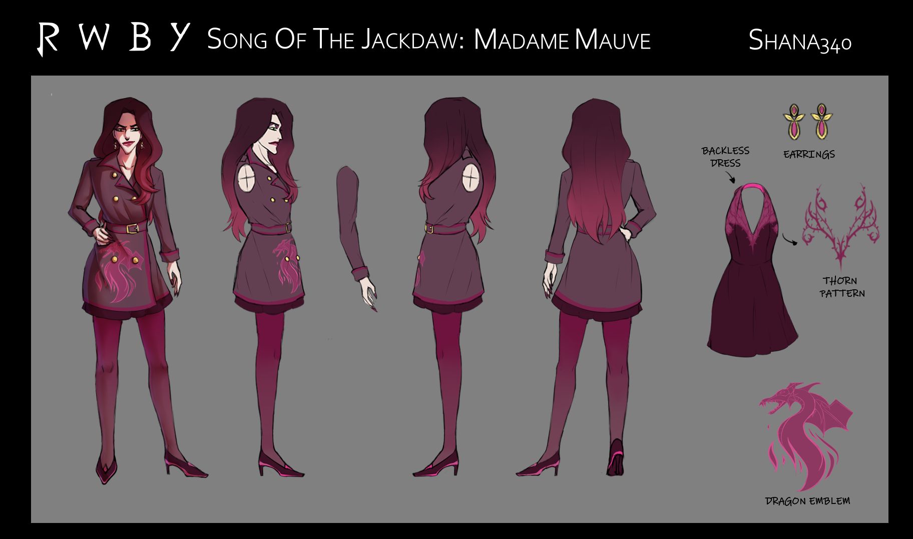 RWBY MADAME MAUVE CHARACTER SHEET [SHANAE340] | Scrolller
