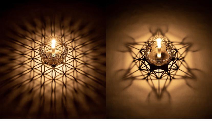 Sacred Geometry projection candle holders | Scrolller