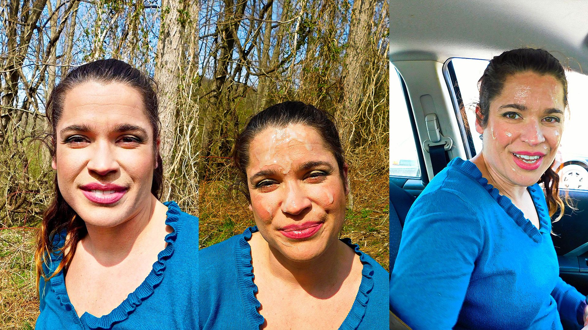 Before the facial, immediately after the facial, and 30 mins after the ...