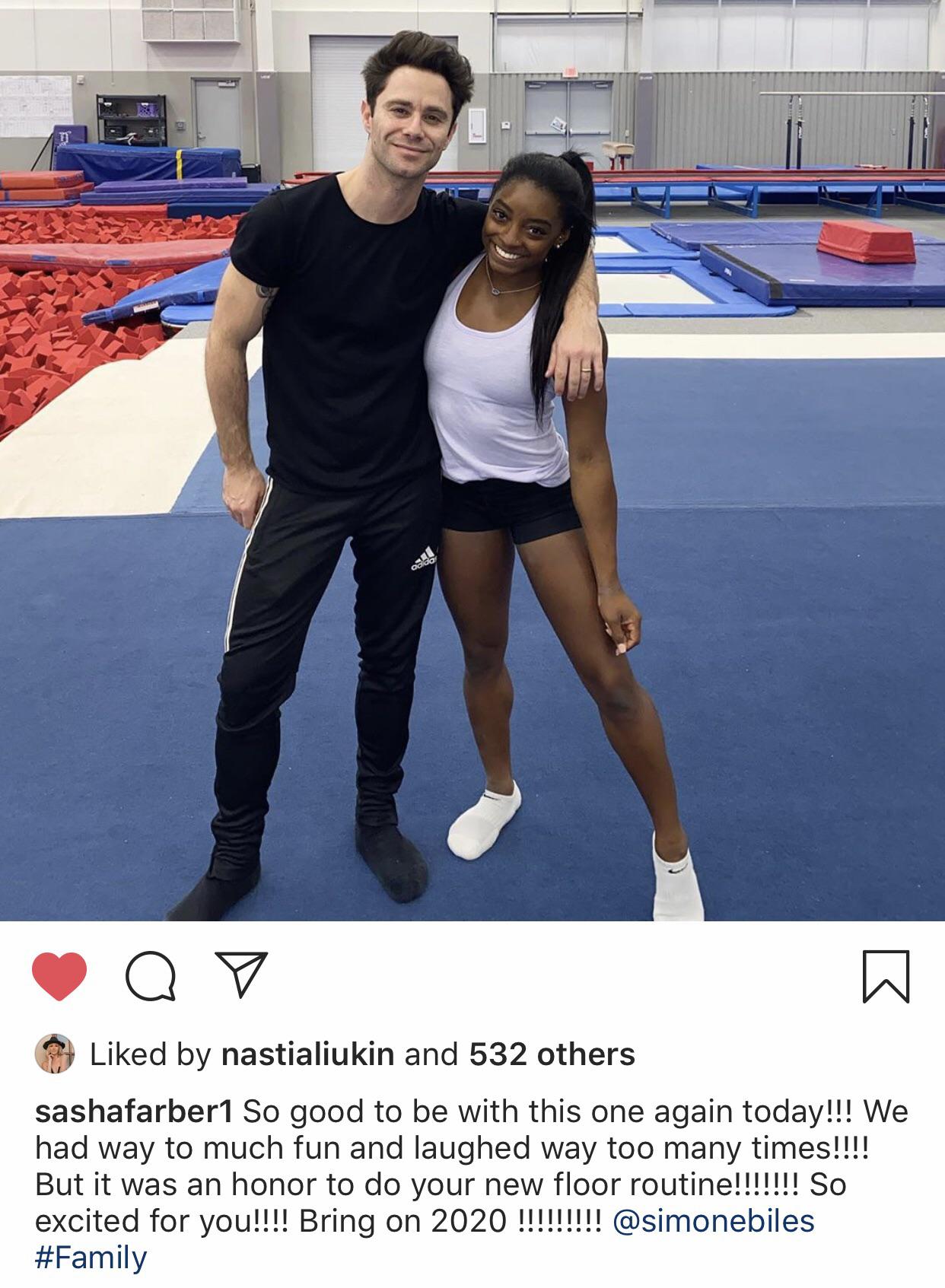 Sasha choreographed Simone’s new floor routine! | Scrolller