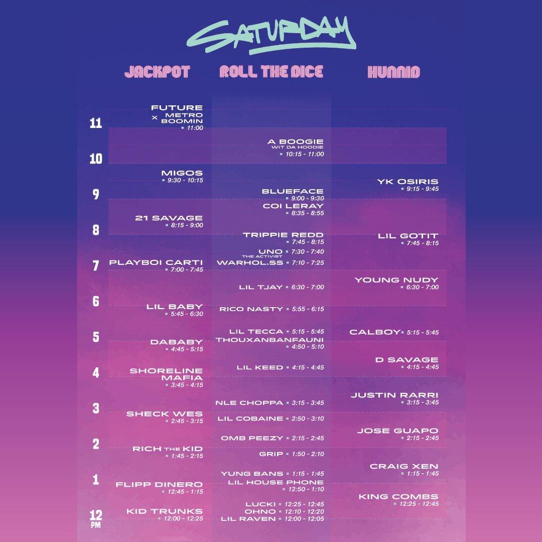 Saturday line up ! | Scrolller
