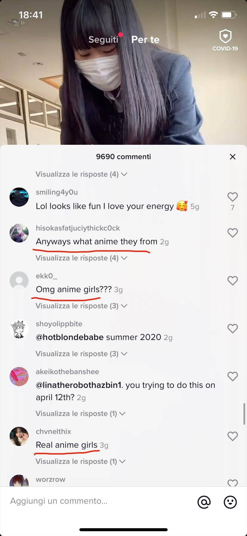 Saw this video of two Japanese girls and these are only some of the comments that made me lose ...