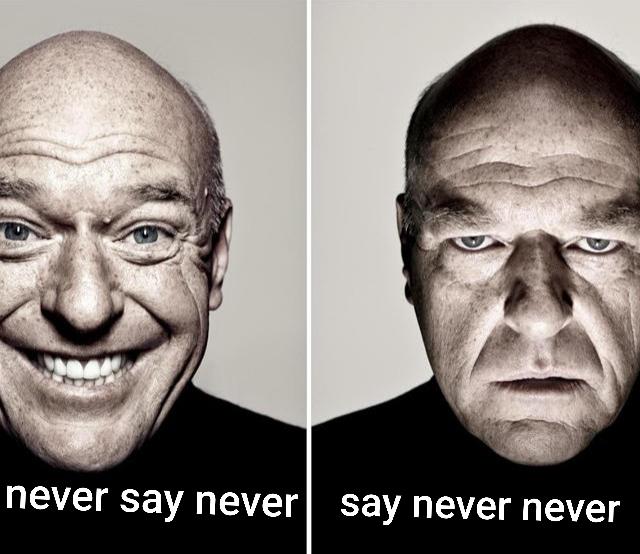 Say never never | Scrolller