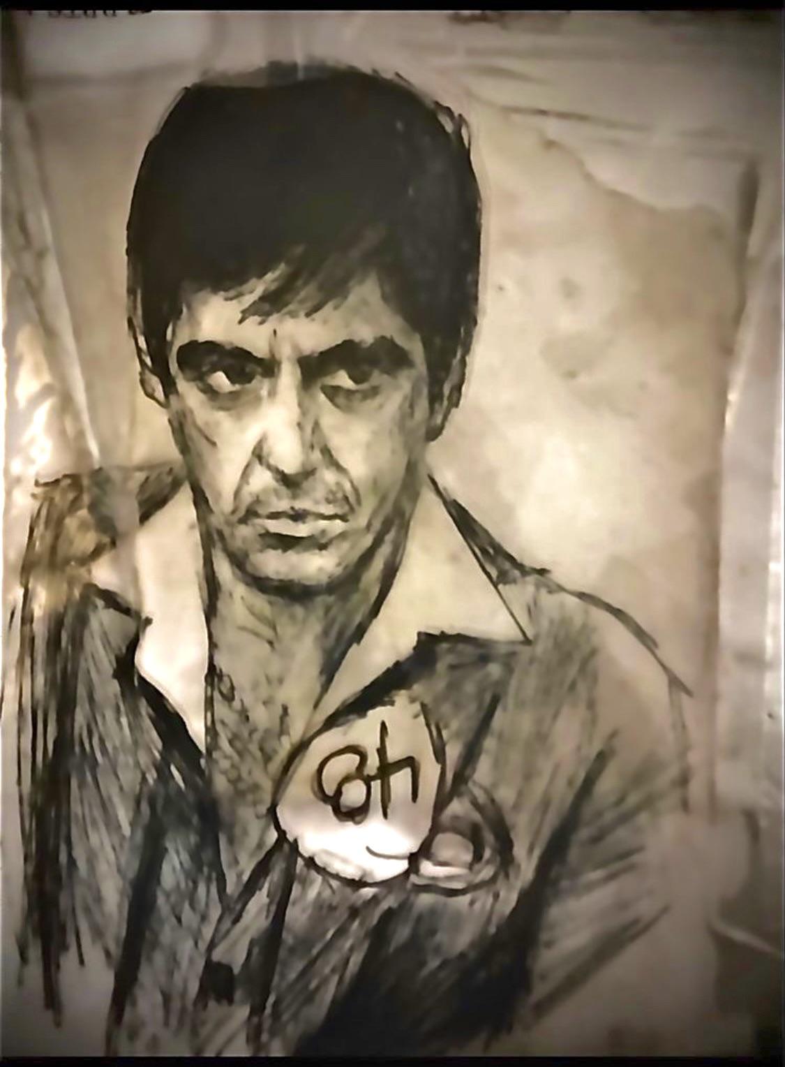scarface sketch in pen | Scrolller