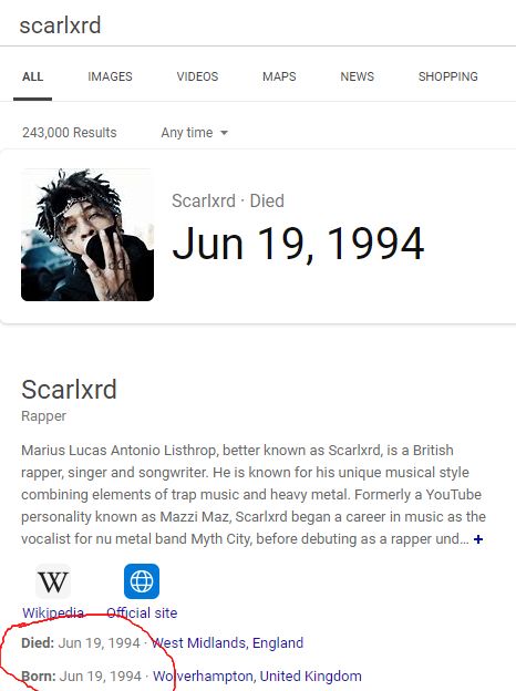 Scarlxrd isn't real according to Wikipedia 😳 | Scrolller