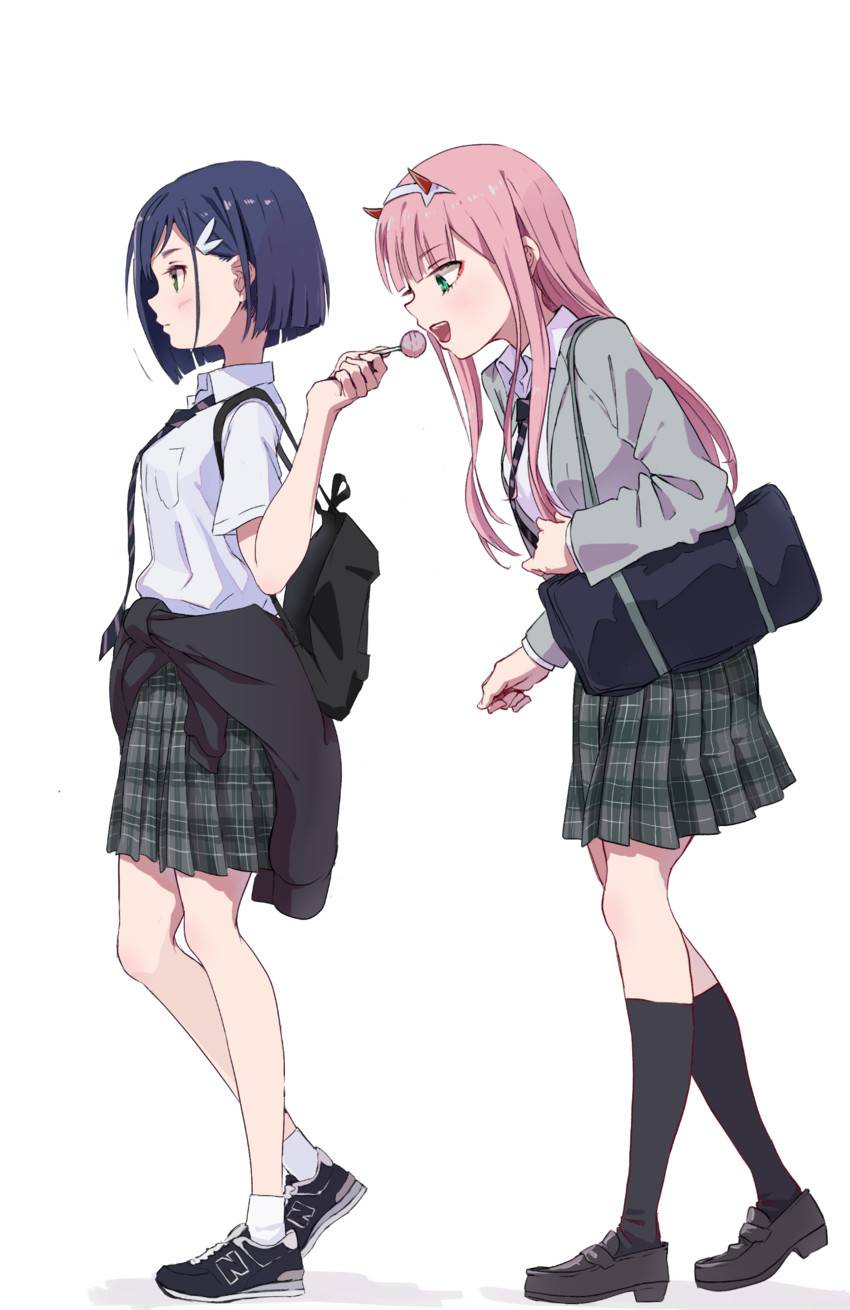 Schoolgirl Ichigo & Zero Two | Scrolller