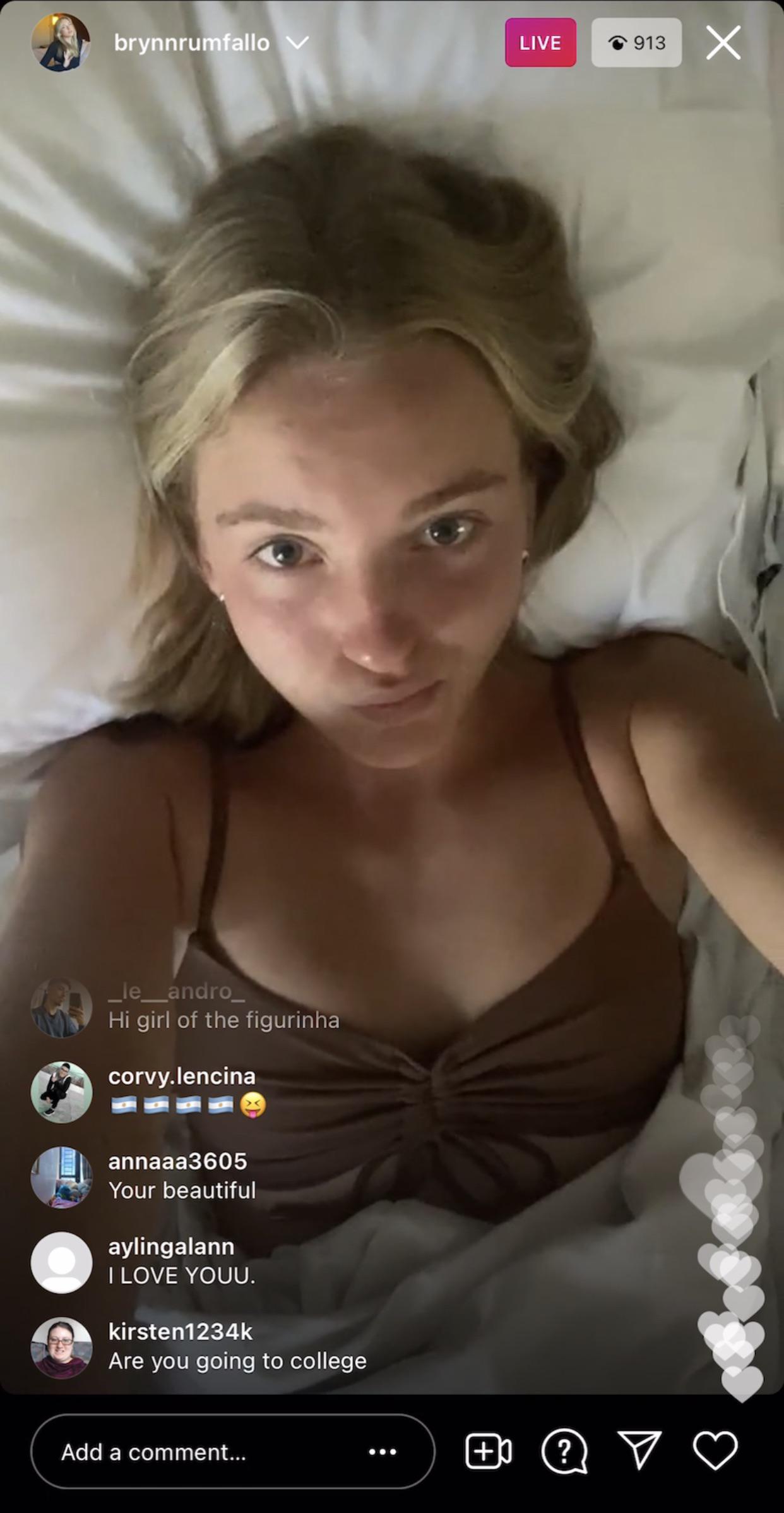 Screenshot from Brynn’s live yesterday 😊 | Scrolller