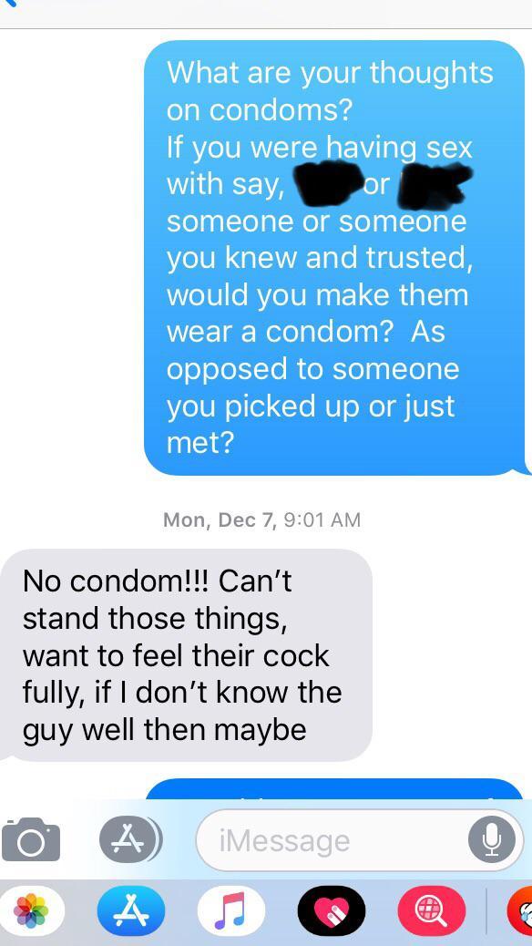 Screenshot of a conversation with my wife about condoms. | Scrolller