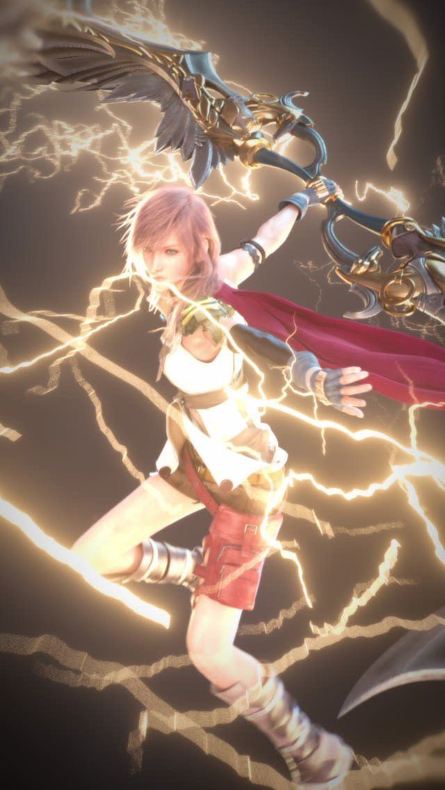 Screenshot of Lightning's Limit Burst in FFBE | Scrolller