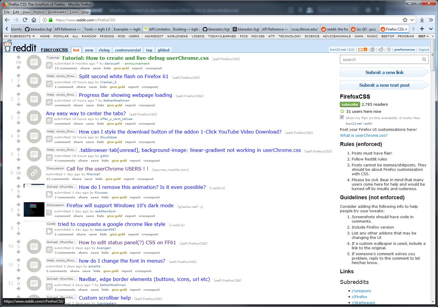 [Screenshot] Recreated classic UI with Australis color theme | Scrolller