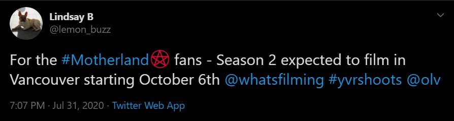 Season 2 filming information | Scrolller