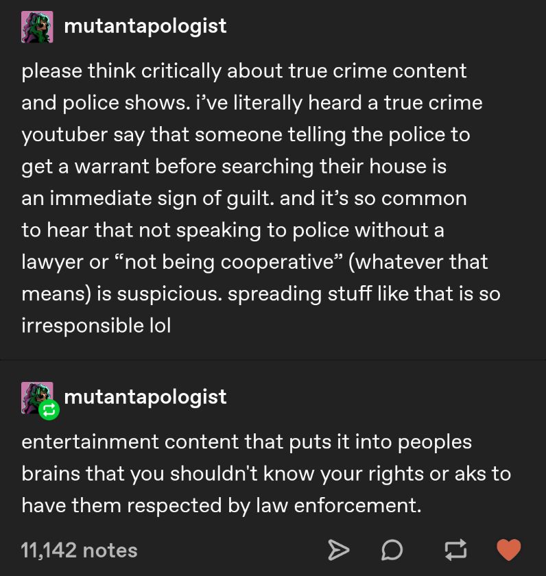 Seconded by a true crime fan | Scrolller