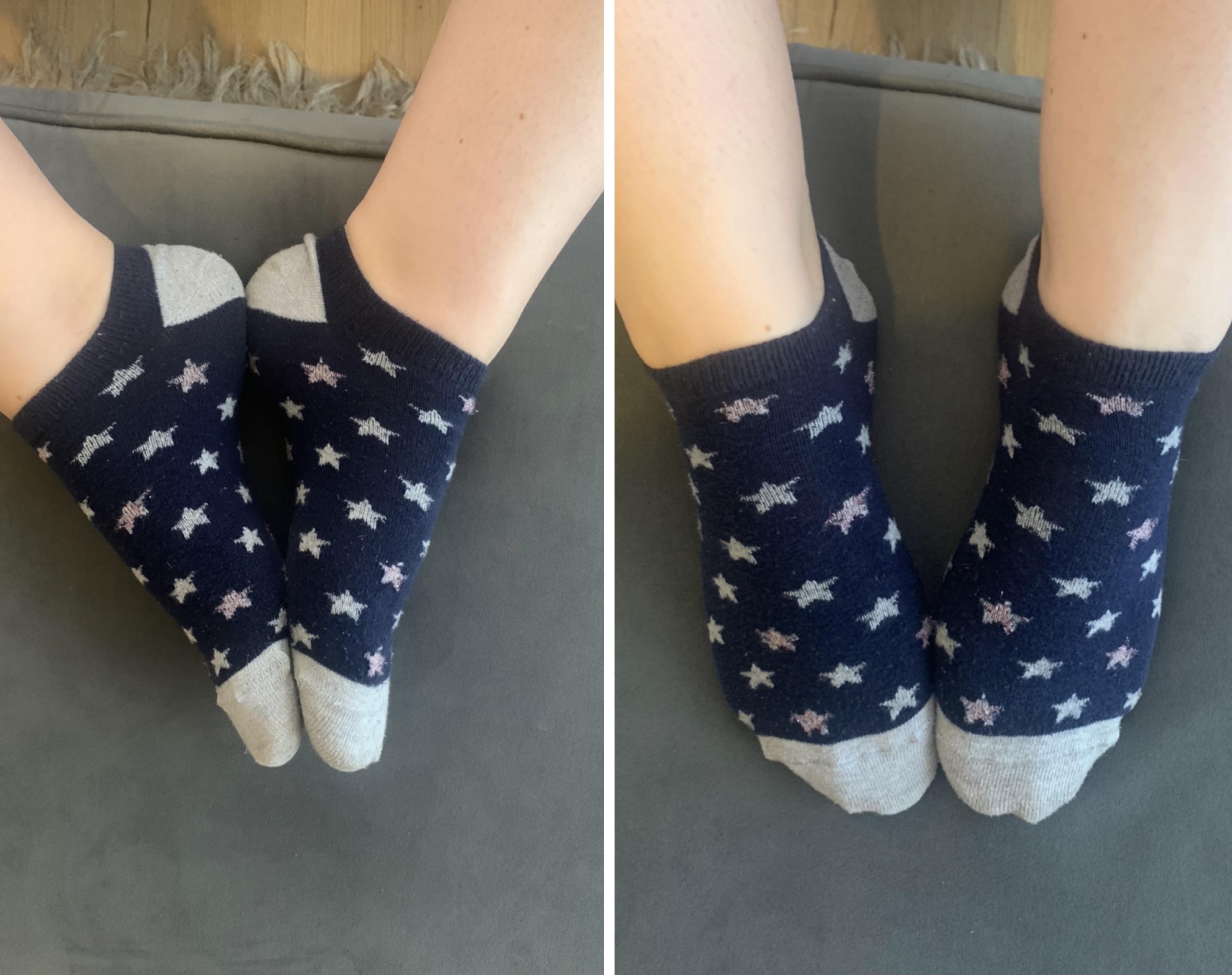 [selling] socks worn for a full day whilst at work on my feet all day. Who would like these 😈 ...