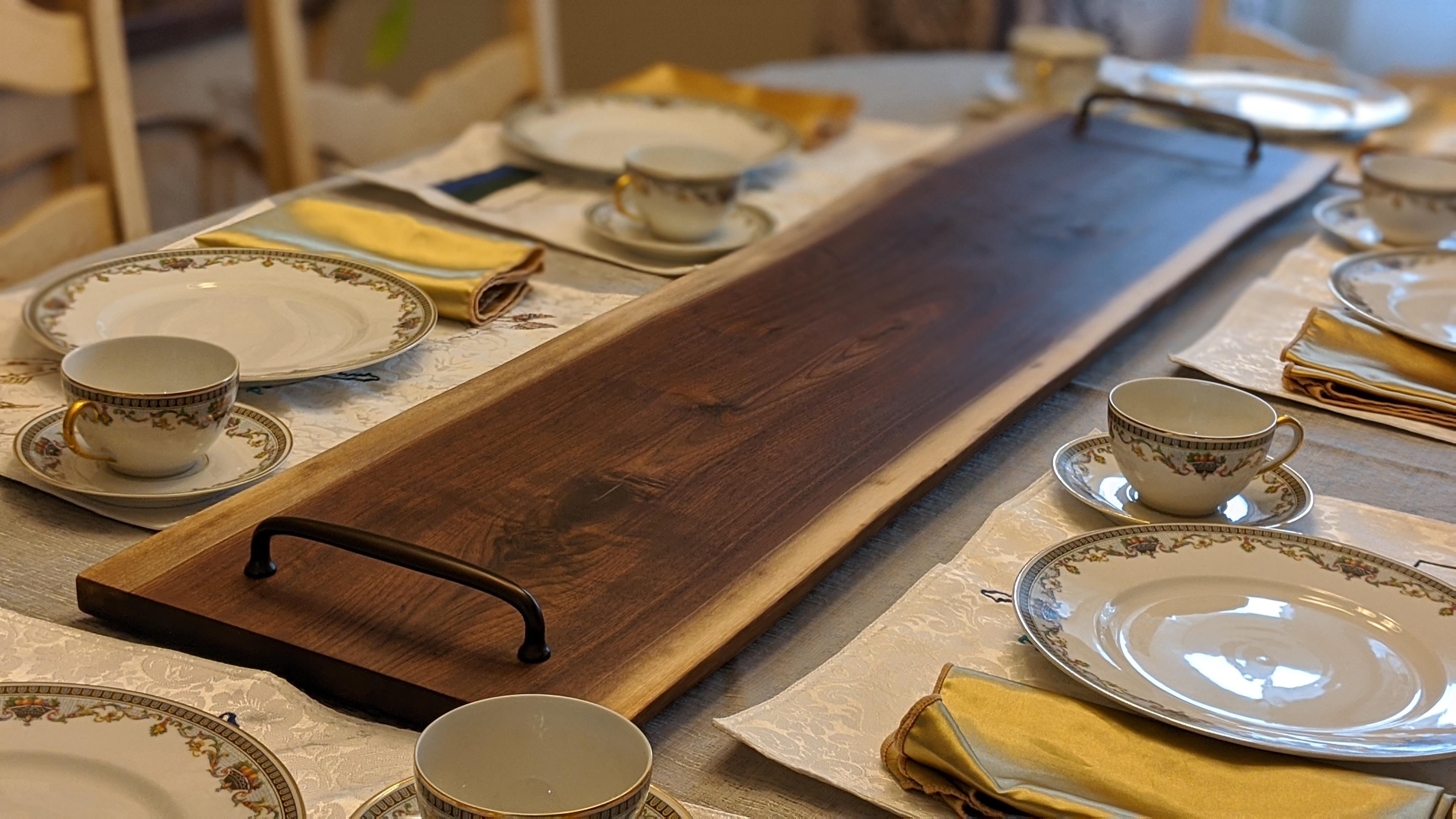 Serving Board made from Live Edge Walnut | Scrolller