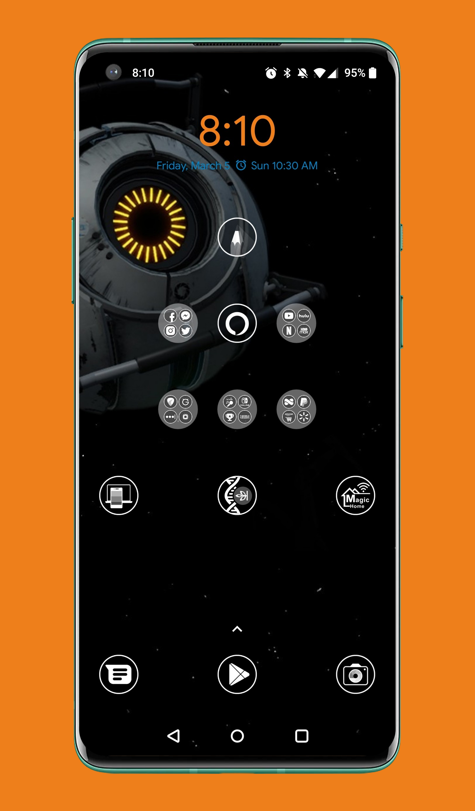 [Setup] A Portal 2 Space theme on my OnePlus 8t | Scrolller