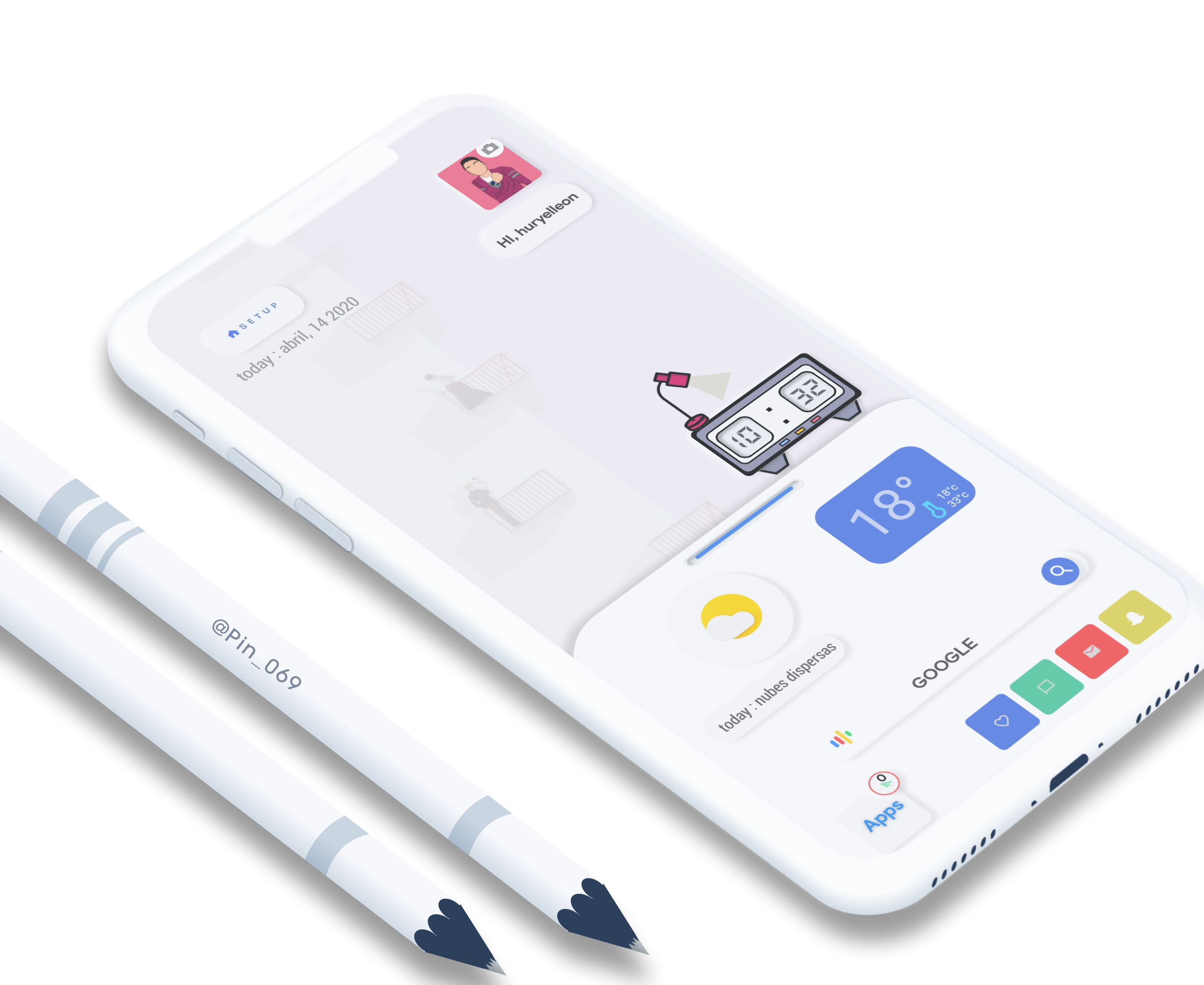 Setup template ipin widgets kwgt | Scrolller