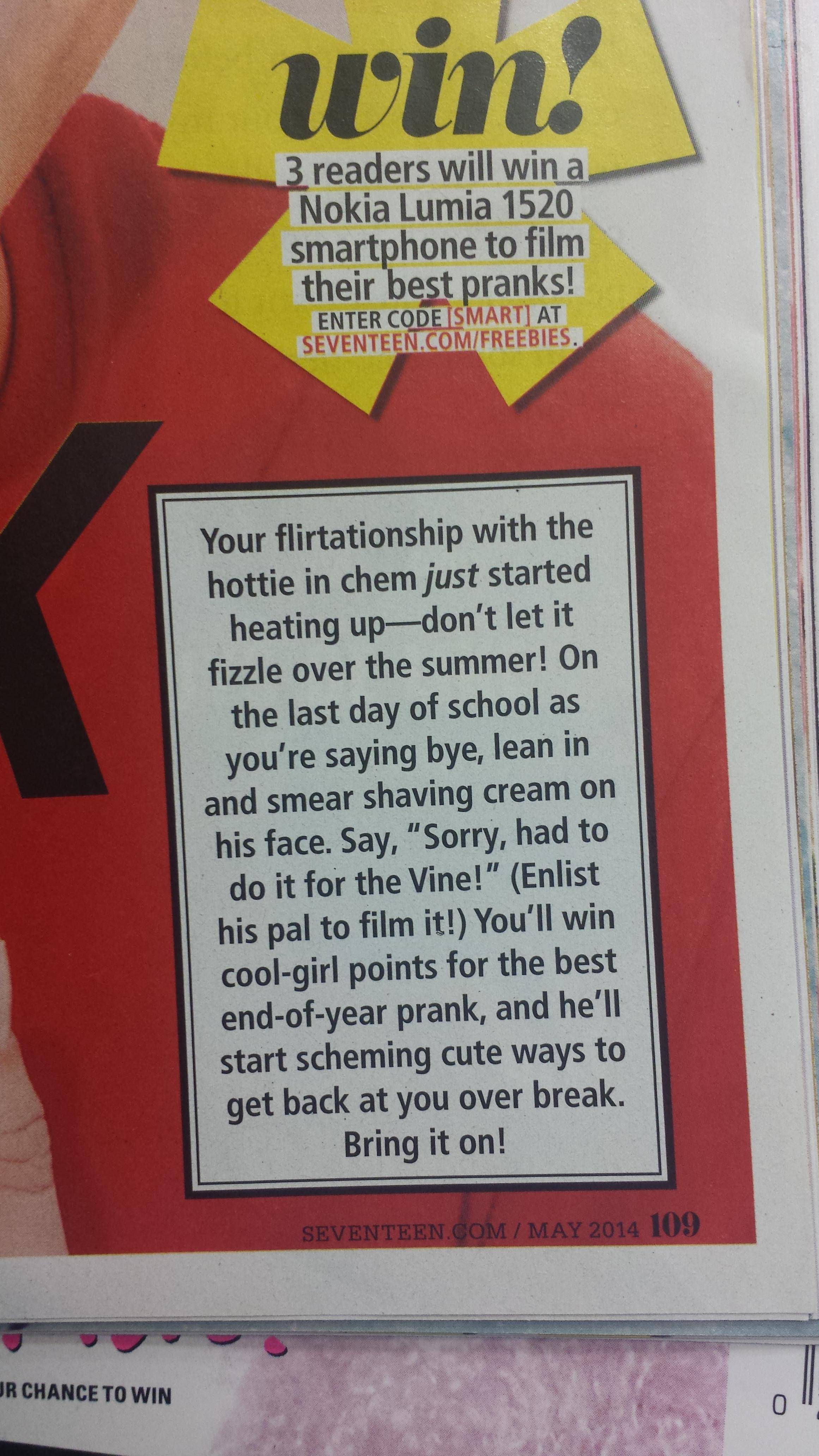 Seventeen presents: This one weird trick to make your crush hate you forever! | Scrolller