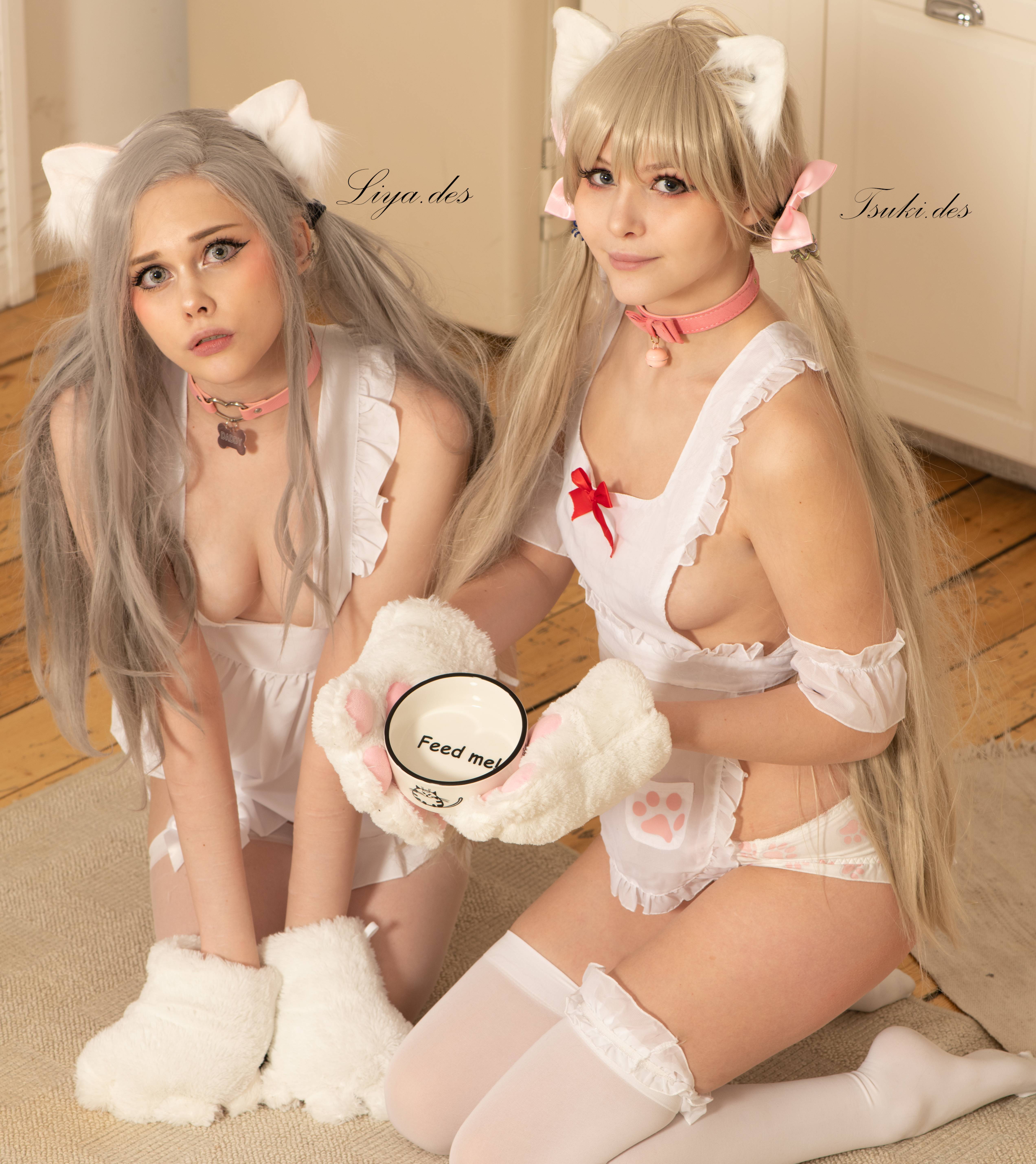 Sexy Catgirls by Liya.des and Tsuki.des | Scrolller