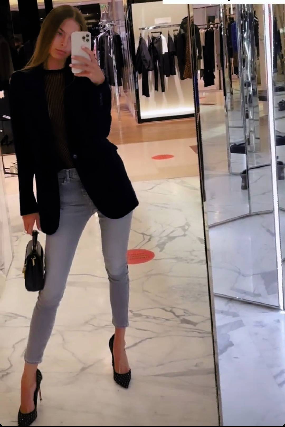 Sexy russian girl In jeans and heels perfect combination | Scrolller