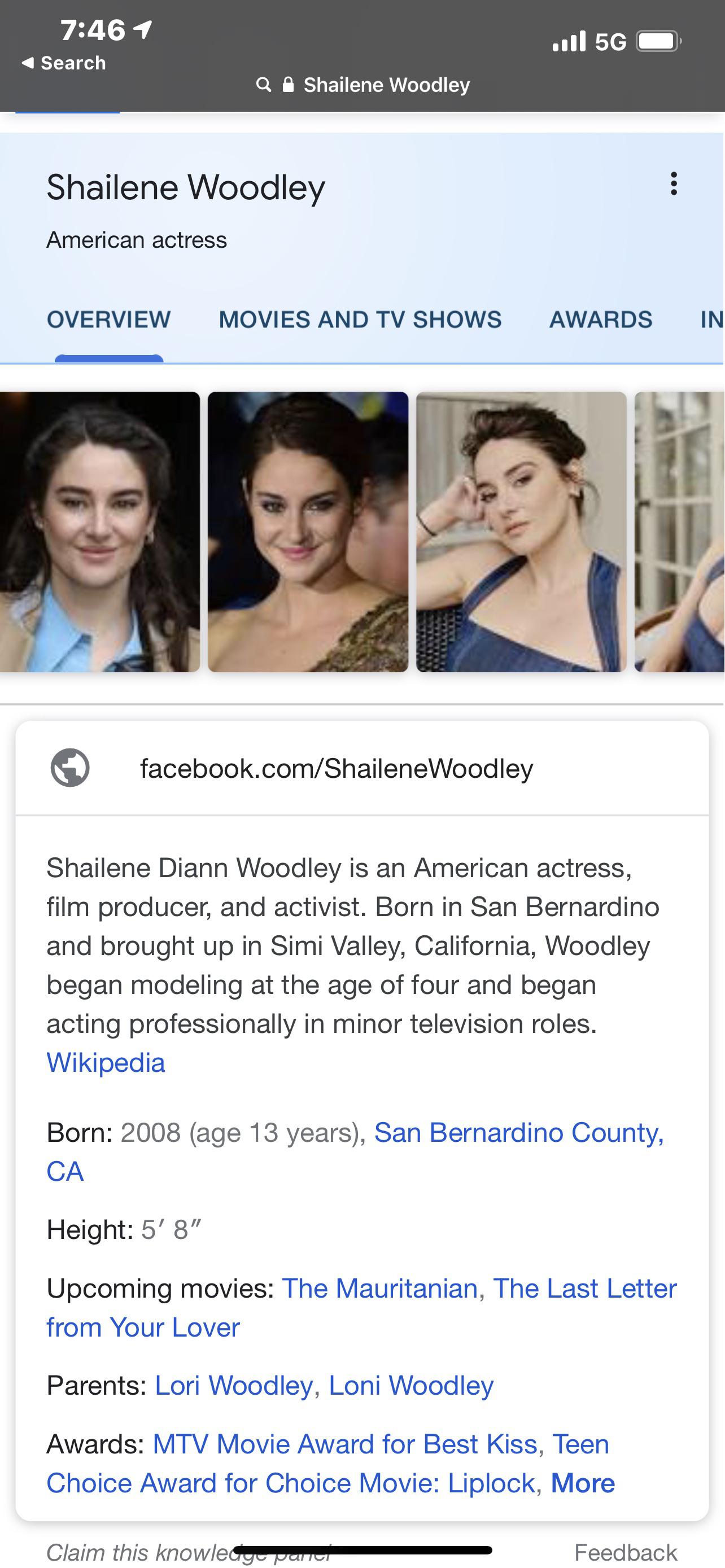 Shailene Woolley is only 13? So she was 6 in TFIOS sounds legit | Scrolller