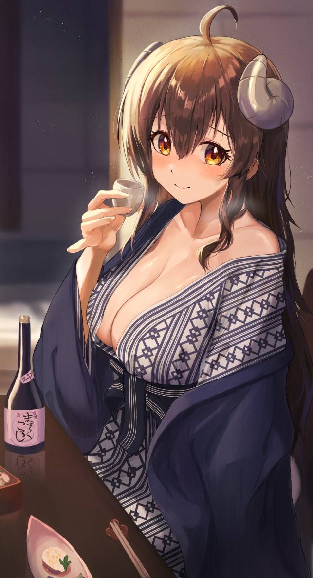 Sharing Sake With Yuko (Suzushi Moruto) [Machikado Mazoku] | Scrolller