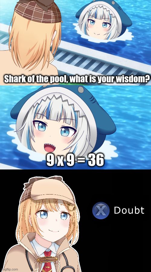 Shark of the pool, what is your wisdom? | Scrolller