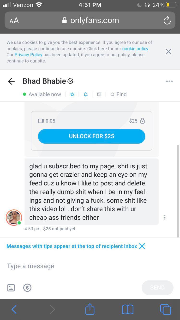 She got something in the dms already should I purchase? | Scrolller