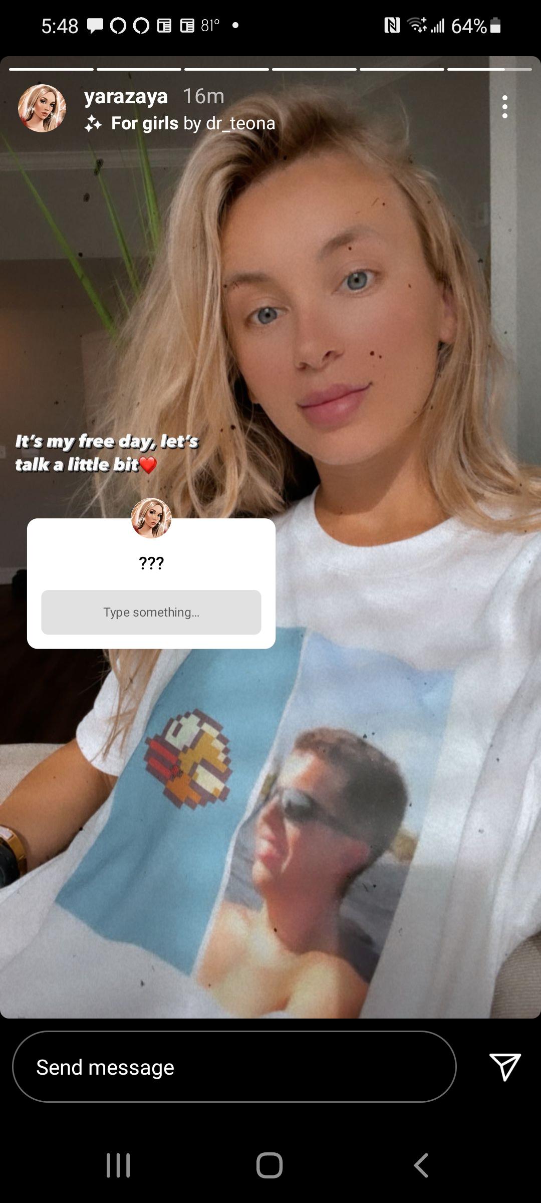 She is wearing a shirt with her husband's picture on it. I can't even. | Scrolller