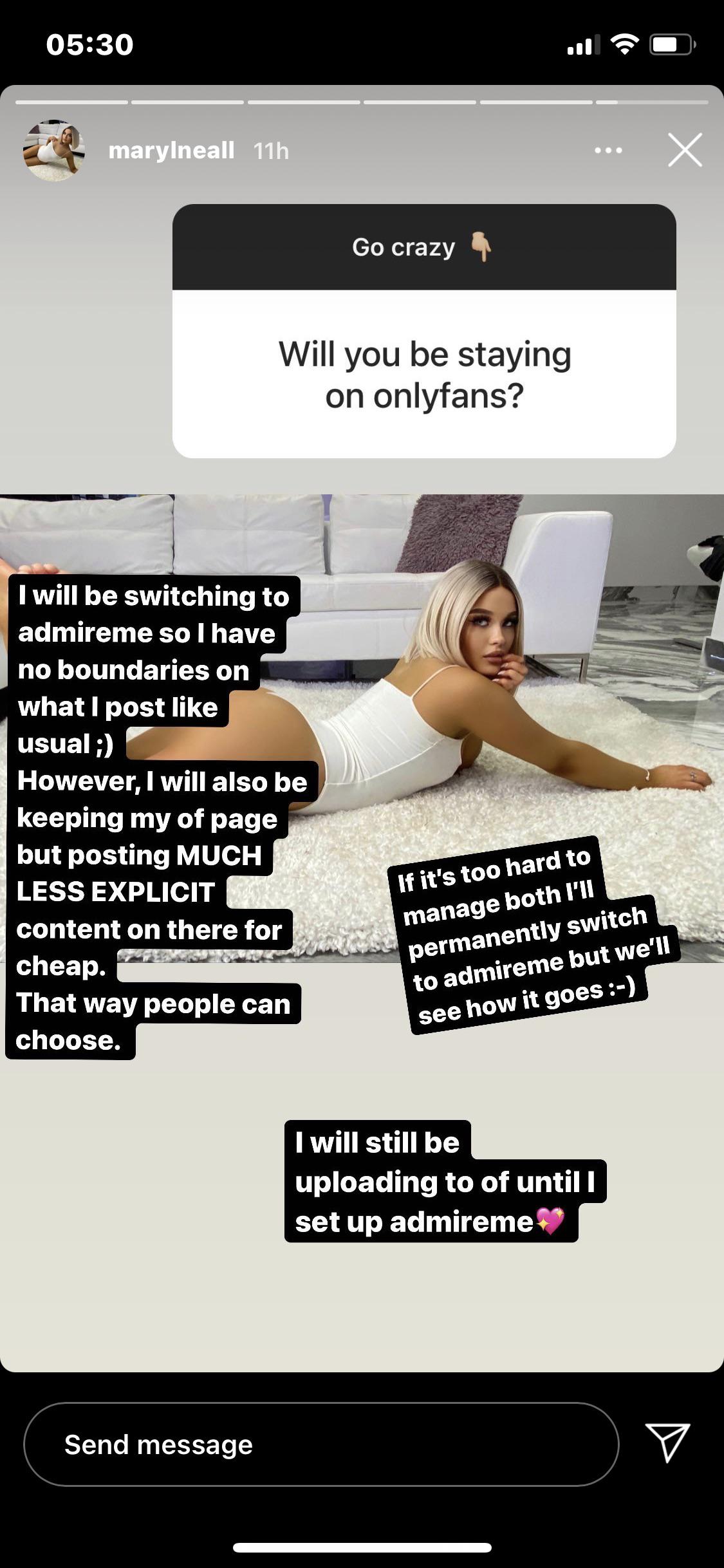 She’s switching platforms | Scrolller