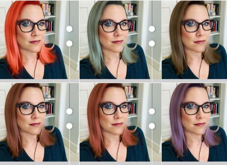 She's thinking about changing hair colors, which do you like best? I can't choose between bottom ...