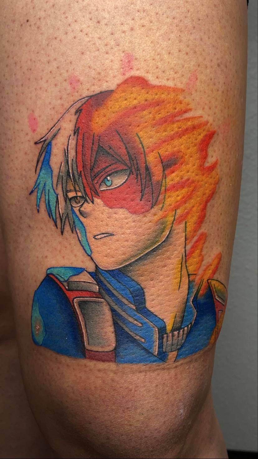 Shoto Todoroki tattoo done by me. I’ve been a tattoo artist for a ...