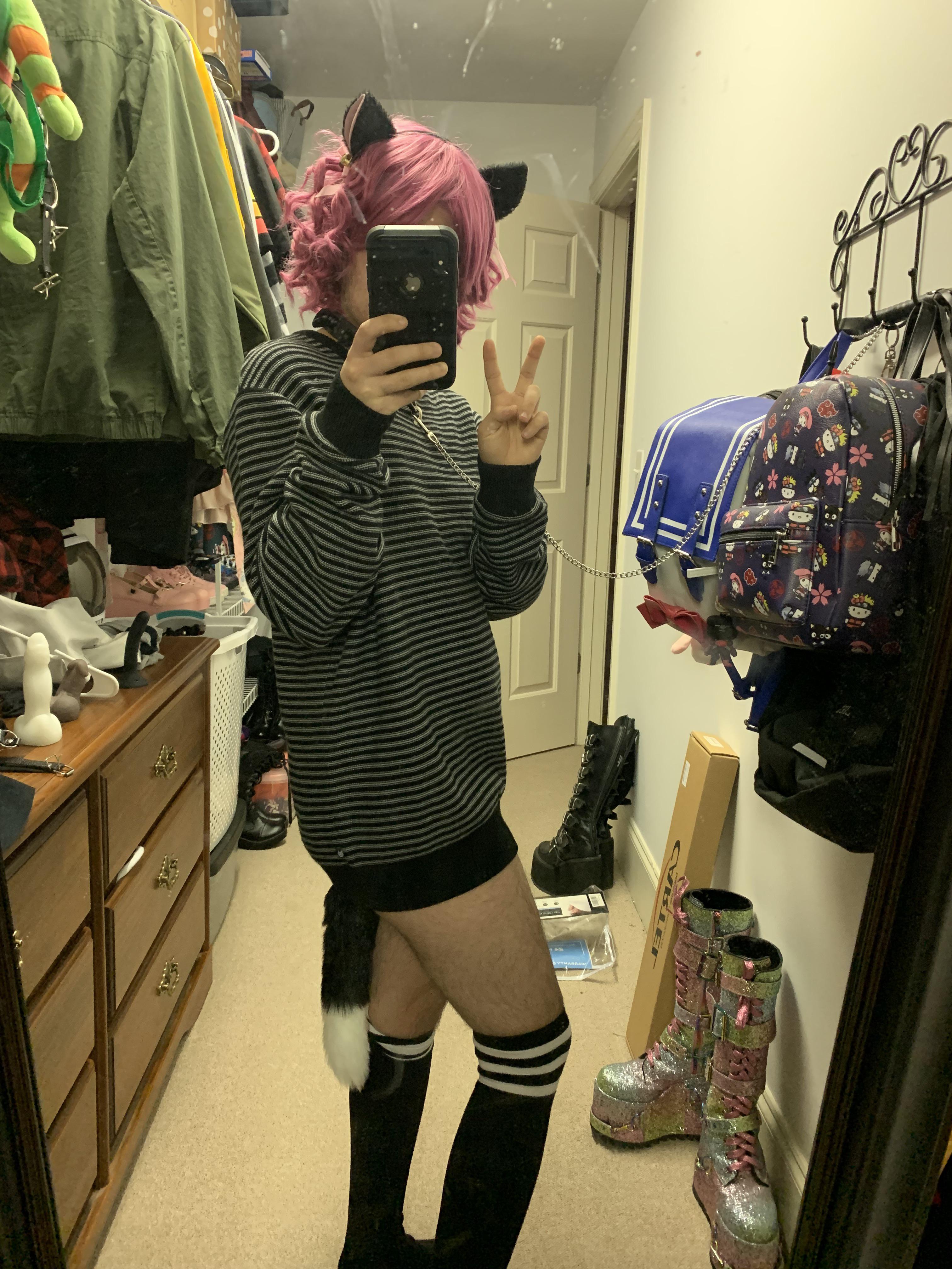 Shy little cat boy 🐈‍⬛ | Scrolller