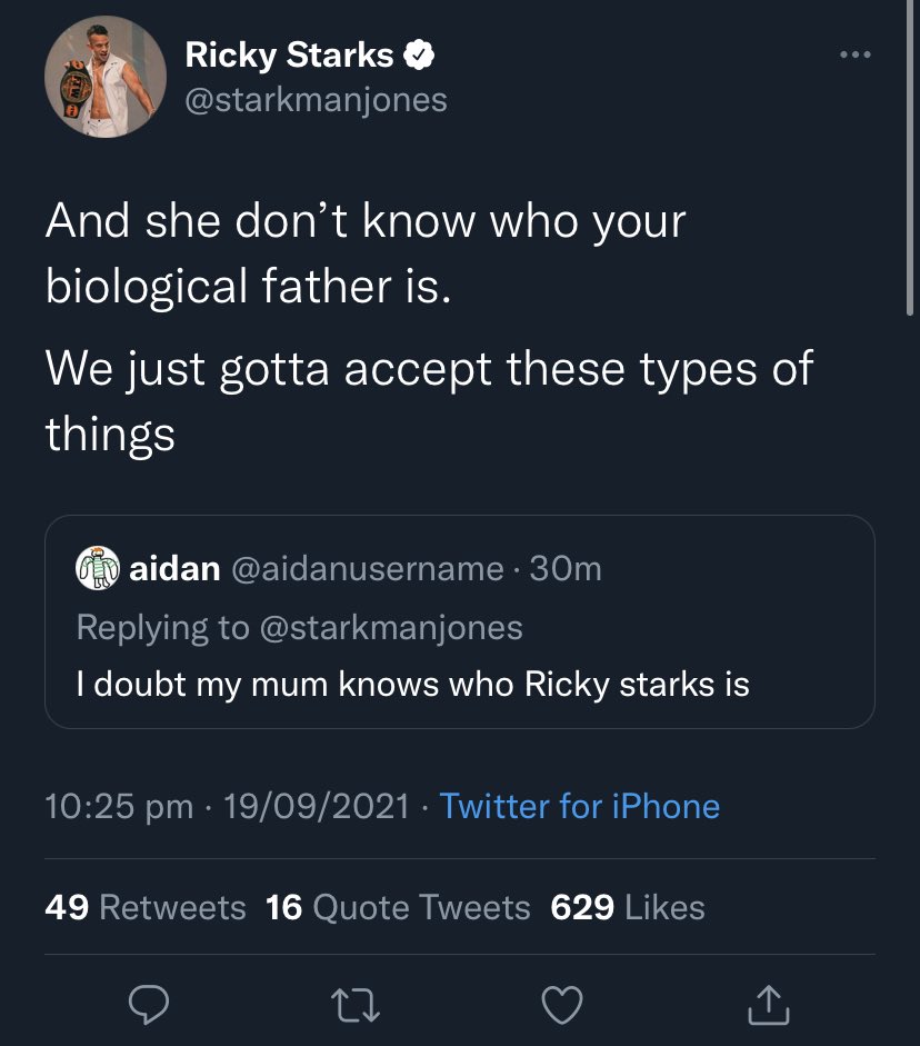 sick burn by Ricky Starks! | Scrolller