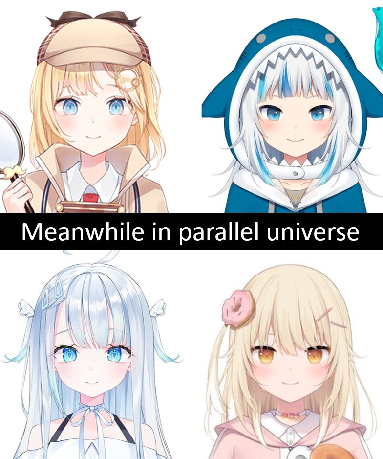 Silver-haired Ame and blonde Gura? | Scrolller