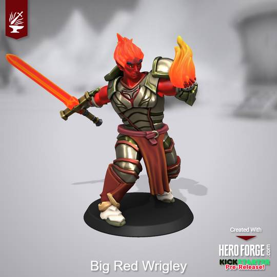 Since everyone is doing it, here's "Big" Red Wrigley, a Cinnamon Genasi Eldritch Knight | Scrolller