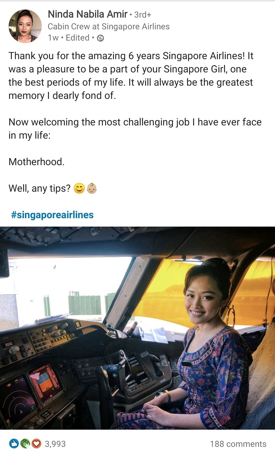 Singapore Says Goodbye to Another SIA Girl | Scrolller