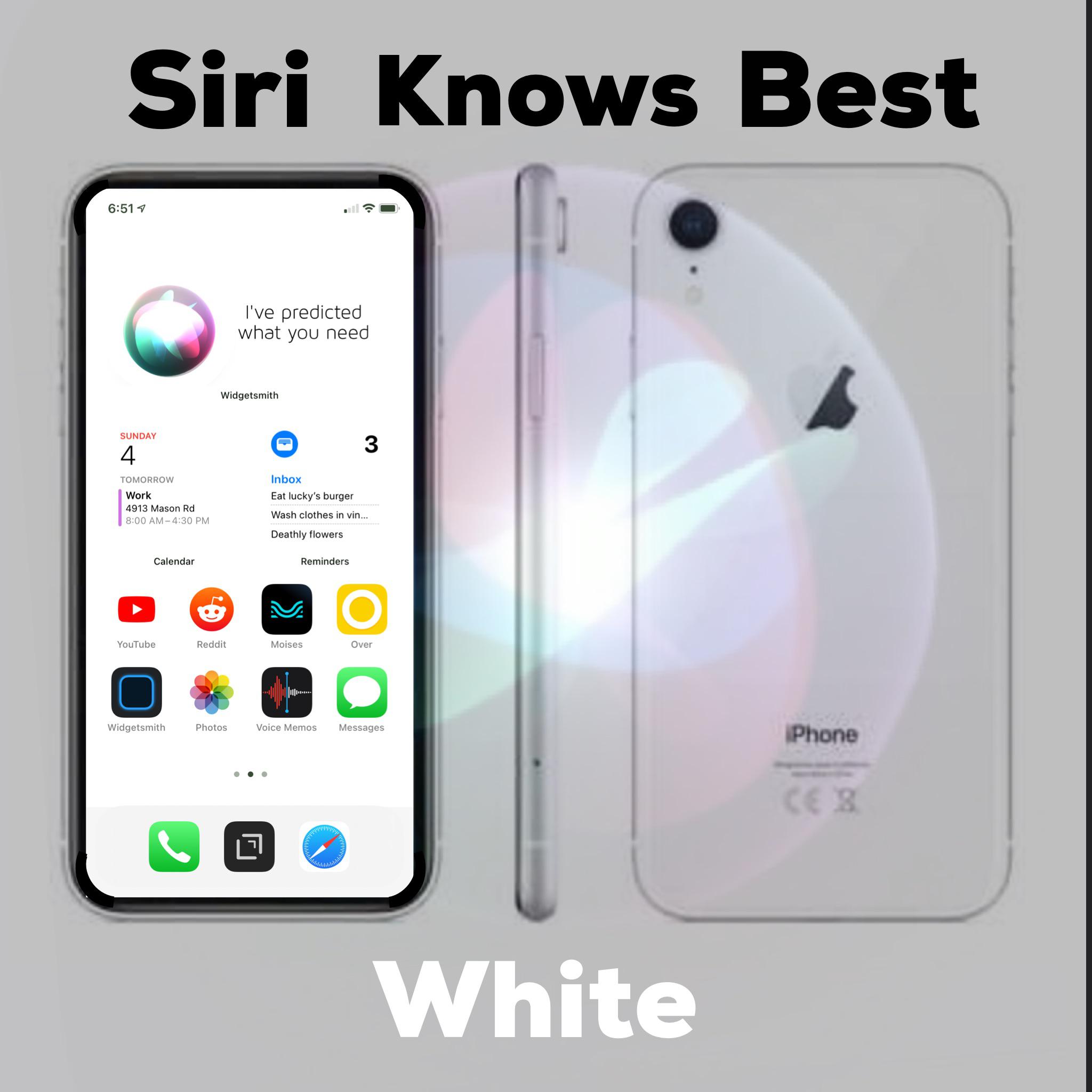 Siri knows best white theme | Scrolller