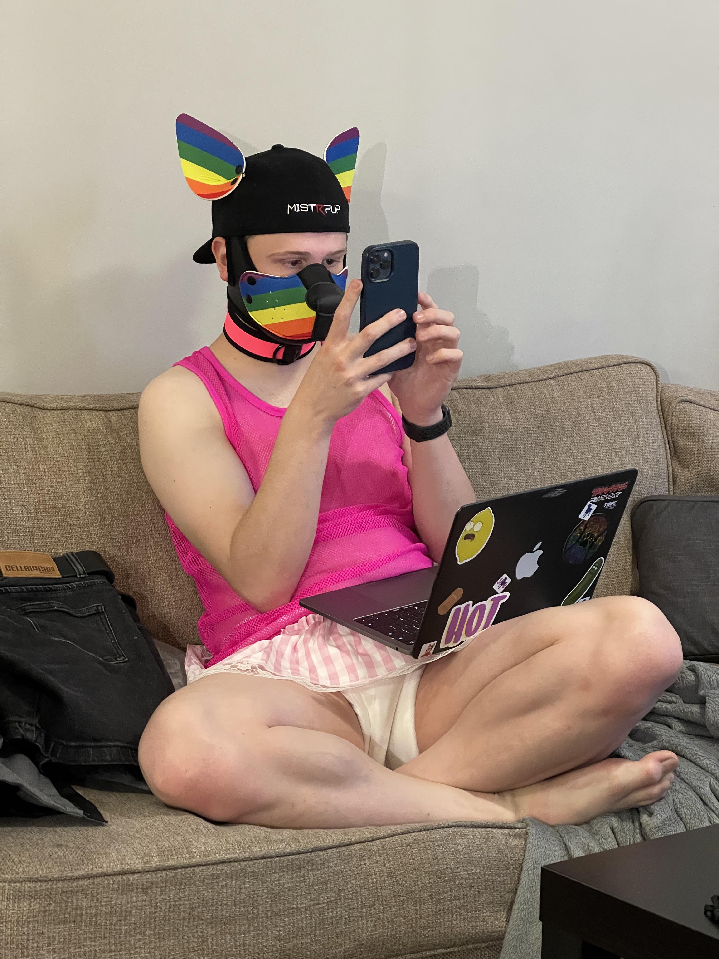 Sissified pupper - plugged, diapered, caged and missing his Sir | Scrolller