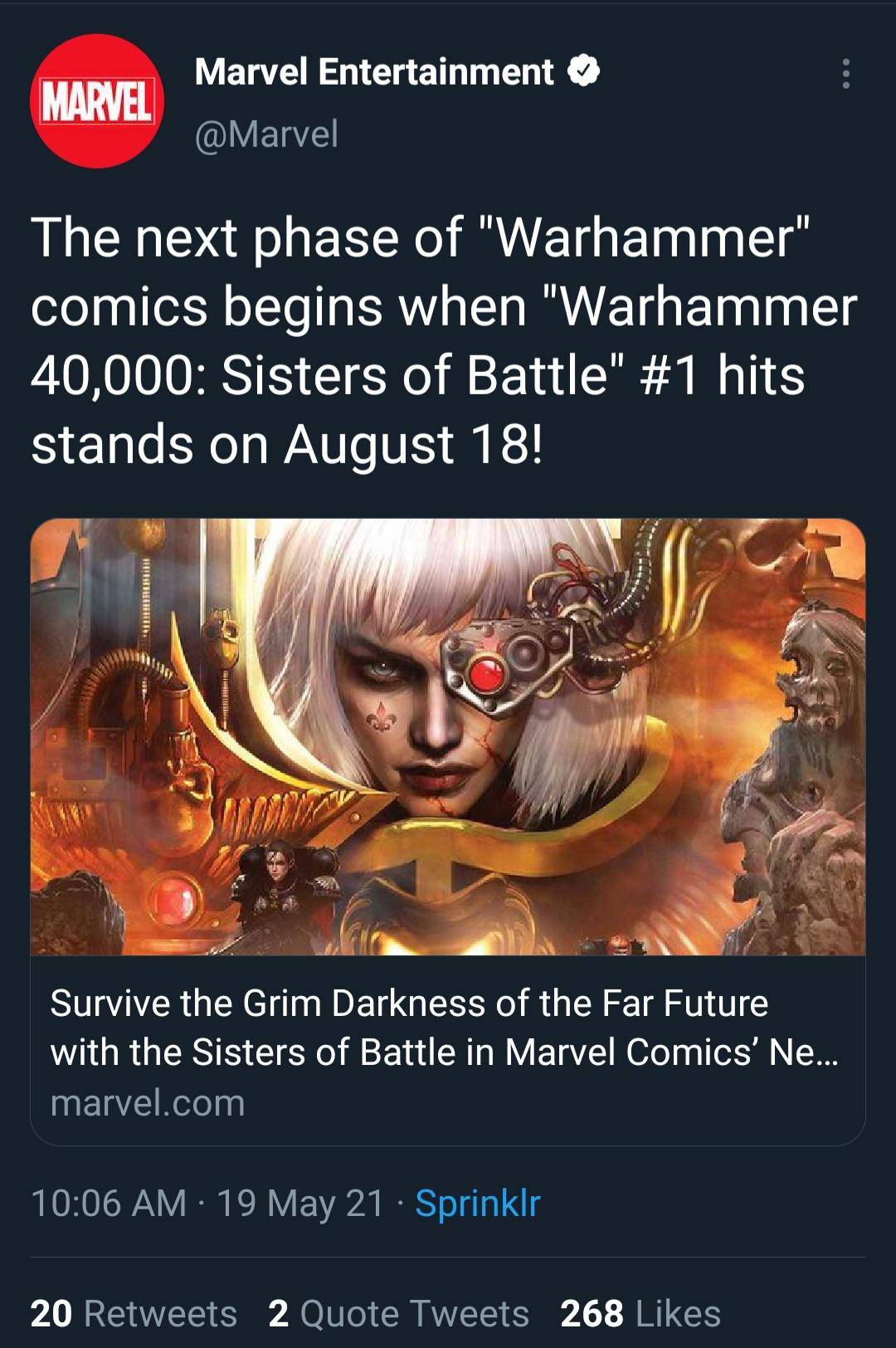 Sisters of Battle comic just announced | Scrolller