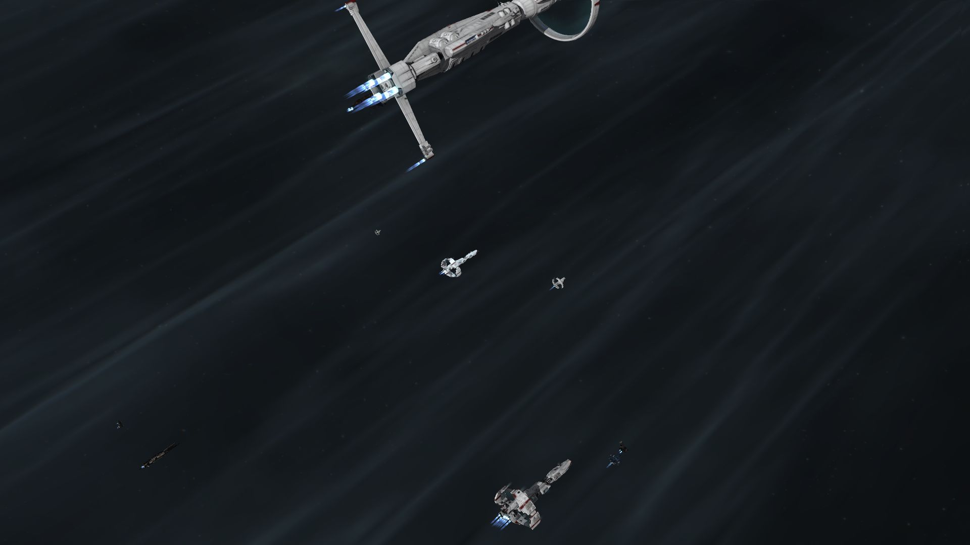 Sisters of Eve ships mid warp [1920 × 1080] | Scrolller