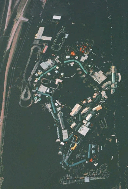 Six Flags New Orleans after hurricane katrina | Scrolller